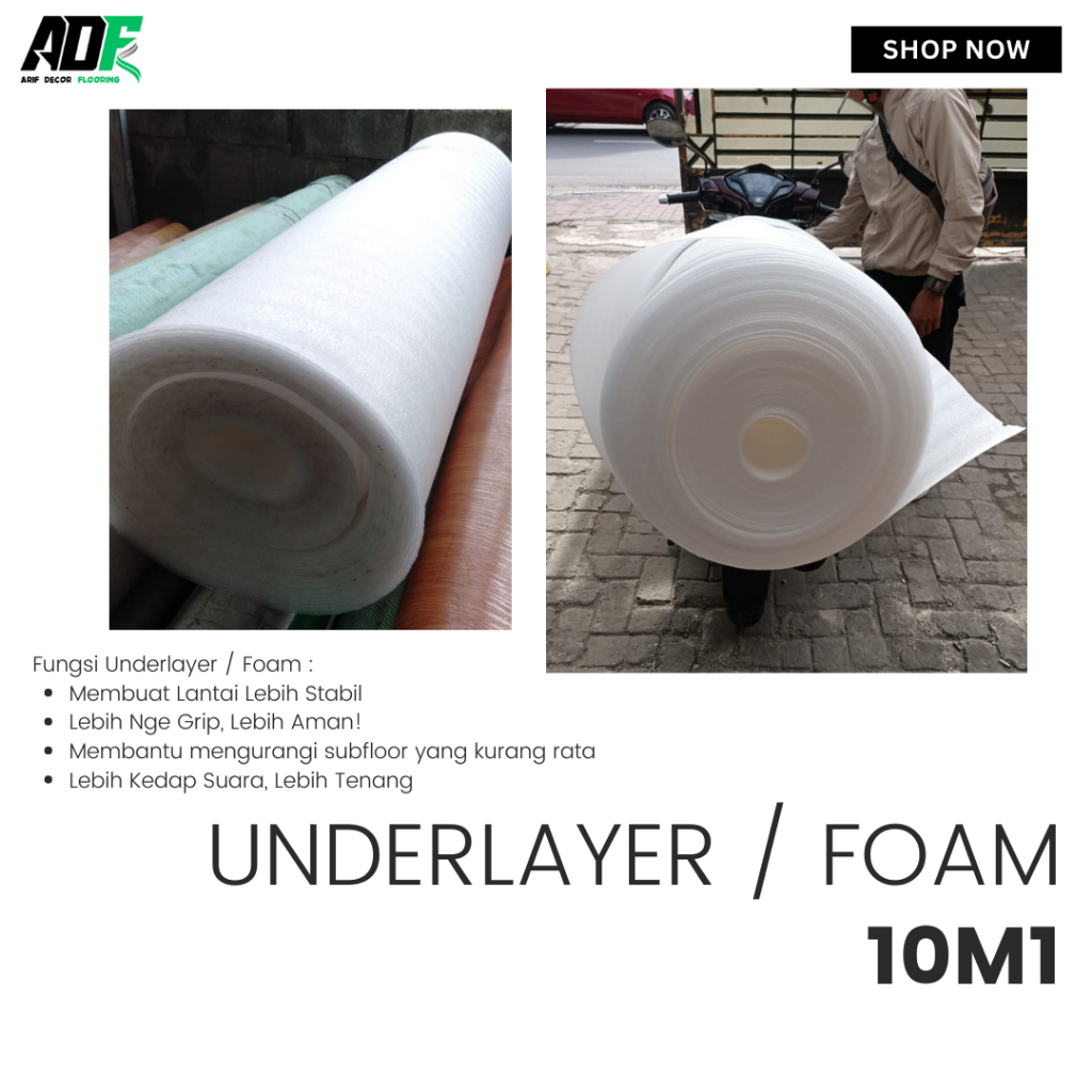 Jual Foam Under layer Busa / Alas Lantai Kayu Parket/Parkit / SPC tebal ...