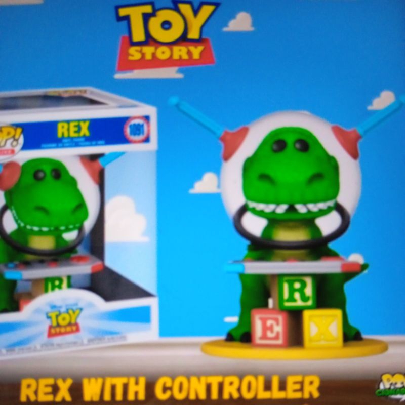 Jual funko pop Disney deluxe toy story' rex with controller 6 inch ...