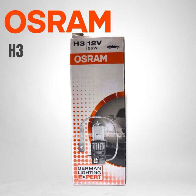 Jual BOHLAM LAMPU HALOGEN MOBIL TEMBAK OSRAM H3 12V 55W ASLI GERMANY ...