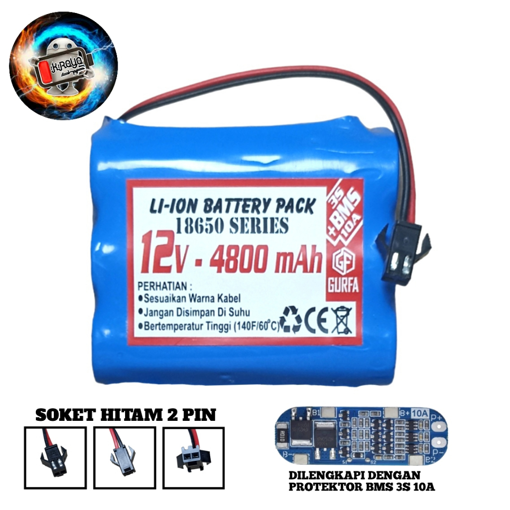 Jual Batera CAS/Baterai PACK Baterai Elektronik Lainnya 6X 18650 3S BMS ...