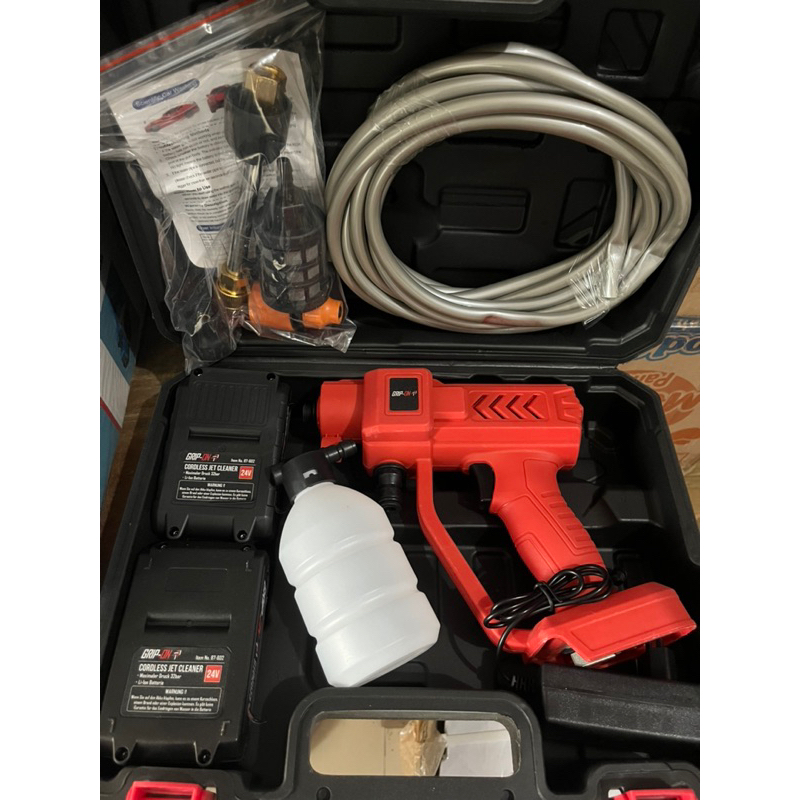 Jual Jet Cleaner Cordless GRIP ON 2 Baterai 24 Volt termasuk Charger ...