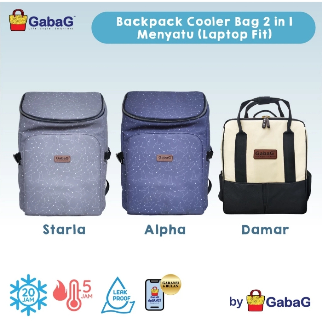 Jual JVK - Gabag Cooler Bag Damar - Starla - Alpha - Backpack - Free 2 ...