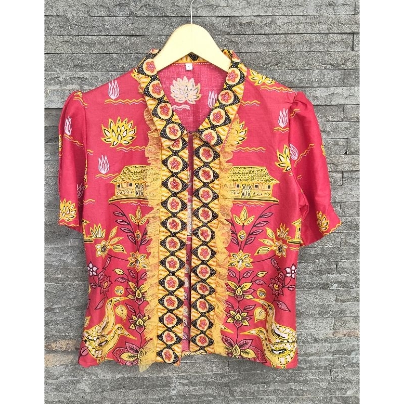 Jual Batik anak motif burung mandar dan rumah adat khas bekasi | Shopee ...