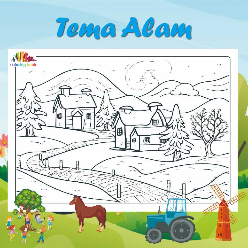 Jual KERTAS MEWARNAI / COLORING / KERTAS GAMBAR / ALAM A / KERTAS ...