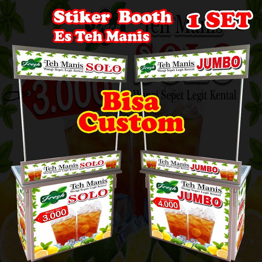 Jual Stiker Booth Jualan Teh Full Set | Shopee Indonesia