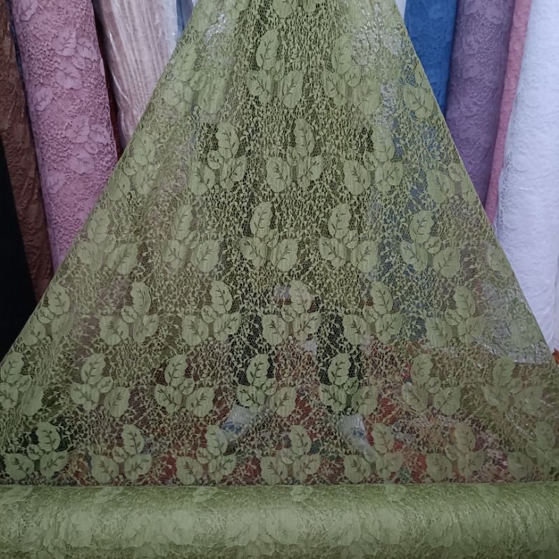 Jual Kain Brokat Lace Corneli/Kain Tile Brukat/Burakt Meteran Premium ...