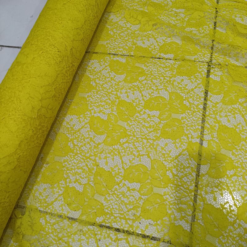 Jual Kain Brokat Lace Corneli/Kain Tile Brukat/Burakt Meteran Premium ...
