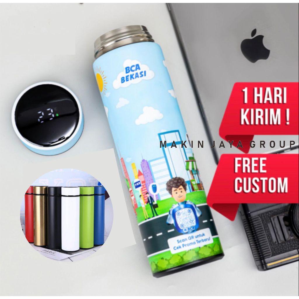 Jual TUMBLER SAKURA LED TEMPERATUR SUHU CUSTOM PRINTING UV TERMOS ...