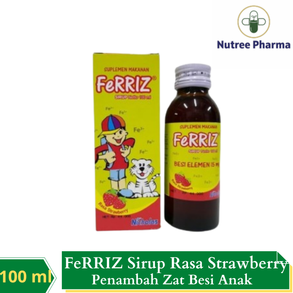 Jual ⚡MURAH & DIJAMIN ORI⚡ FERRIZ SYRUP ISI 100 ML | SUPLEMEN ANAK ...