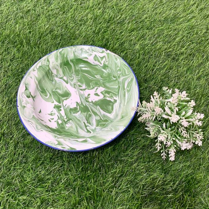 Jual Piring Makan Jadul 23 Cm Panci Enamel Kaleng Seng Motif Brilik ...