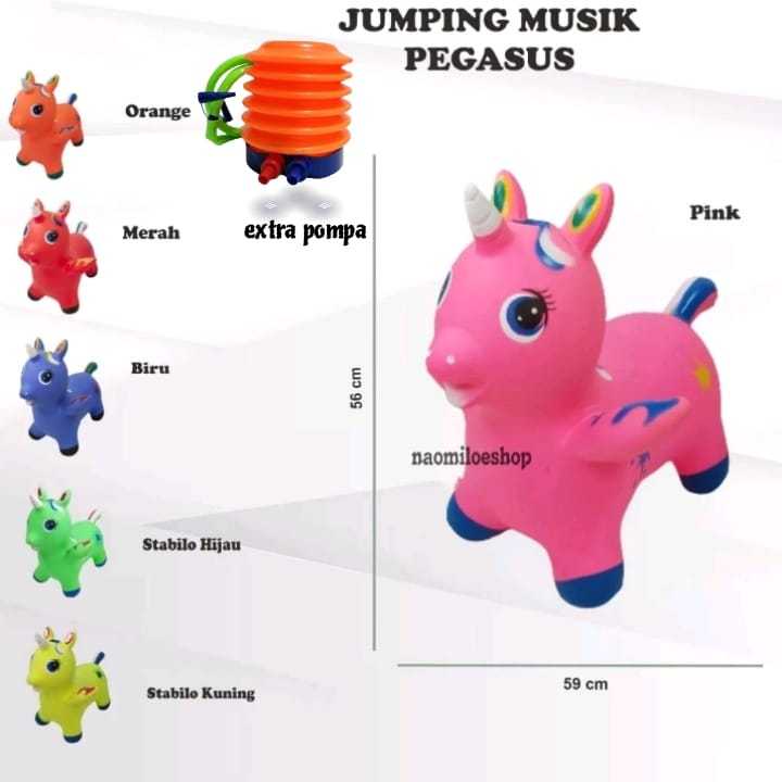 Jual Mainan jumping animal Mainan kuda-kudaan , Mainan kuda karet anak ...