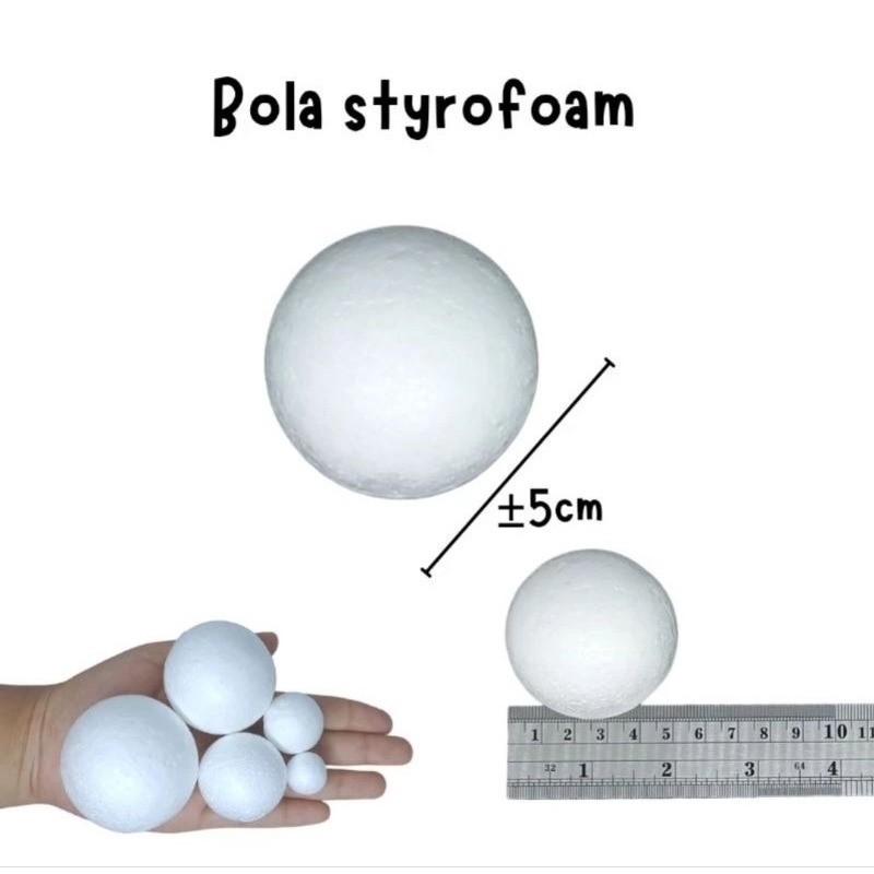 Jual BOLA GABUS BULAT STEROFOAM STYROFOAM BALL BAHAN KERAJINAN TANGAN ...
