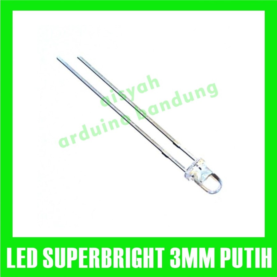 Jual LED 3MM 3 MM BENING CLEAR NYALA WARNA PUTIH WHITE | Shopee Indonesia