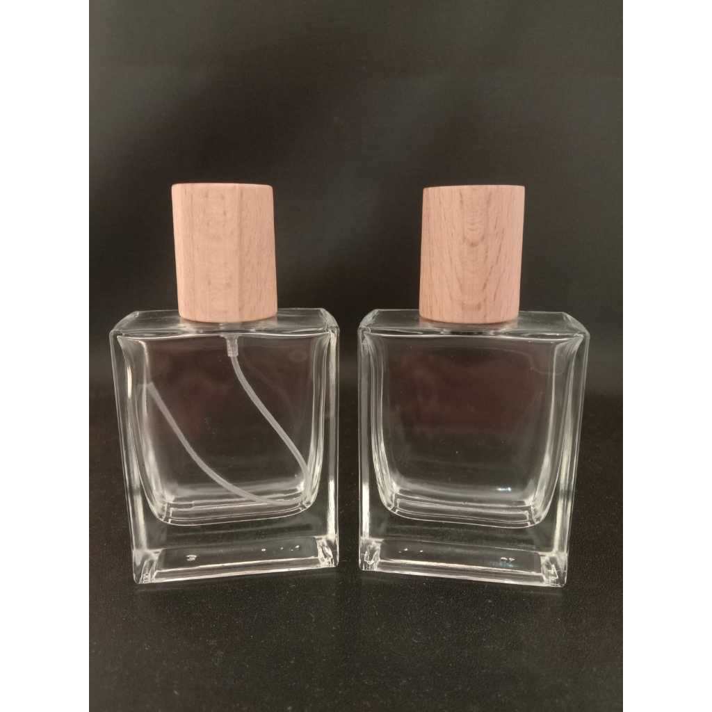 Jual Botol parfum V32649 50ml easypump hitam + ring + tutup kayu per ...