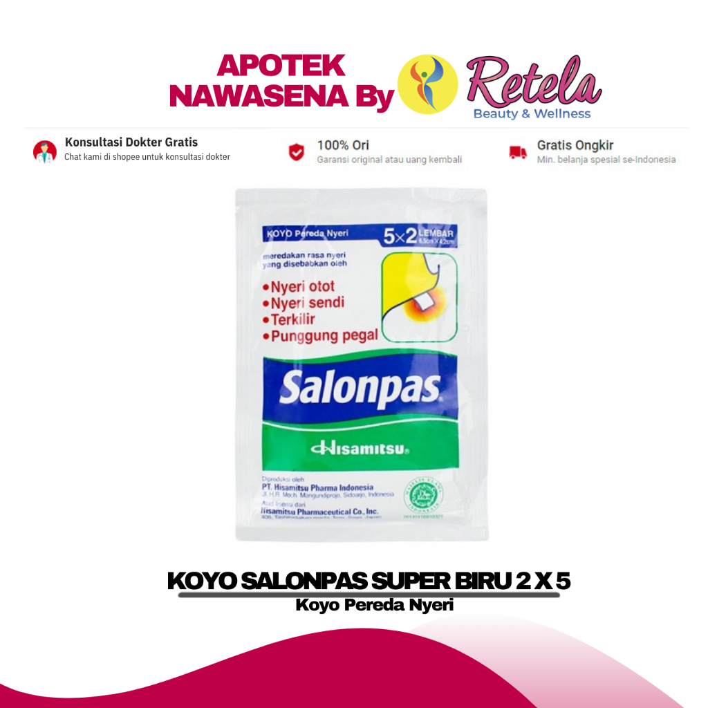 Jual KOYO SALONPAS SUPER BIRU 5x2 1 SACHET ISI 10 LEMBAR | Shopee Indonesia
