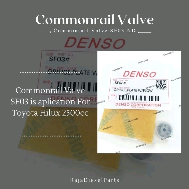 Jual Valve Injector SF03 ORIFICE Plate SF03 ORIFICE HILUX 2500 Hilux ...