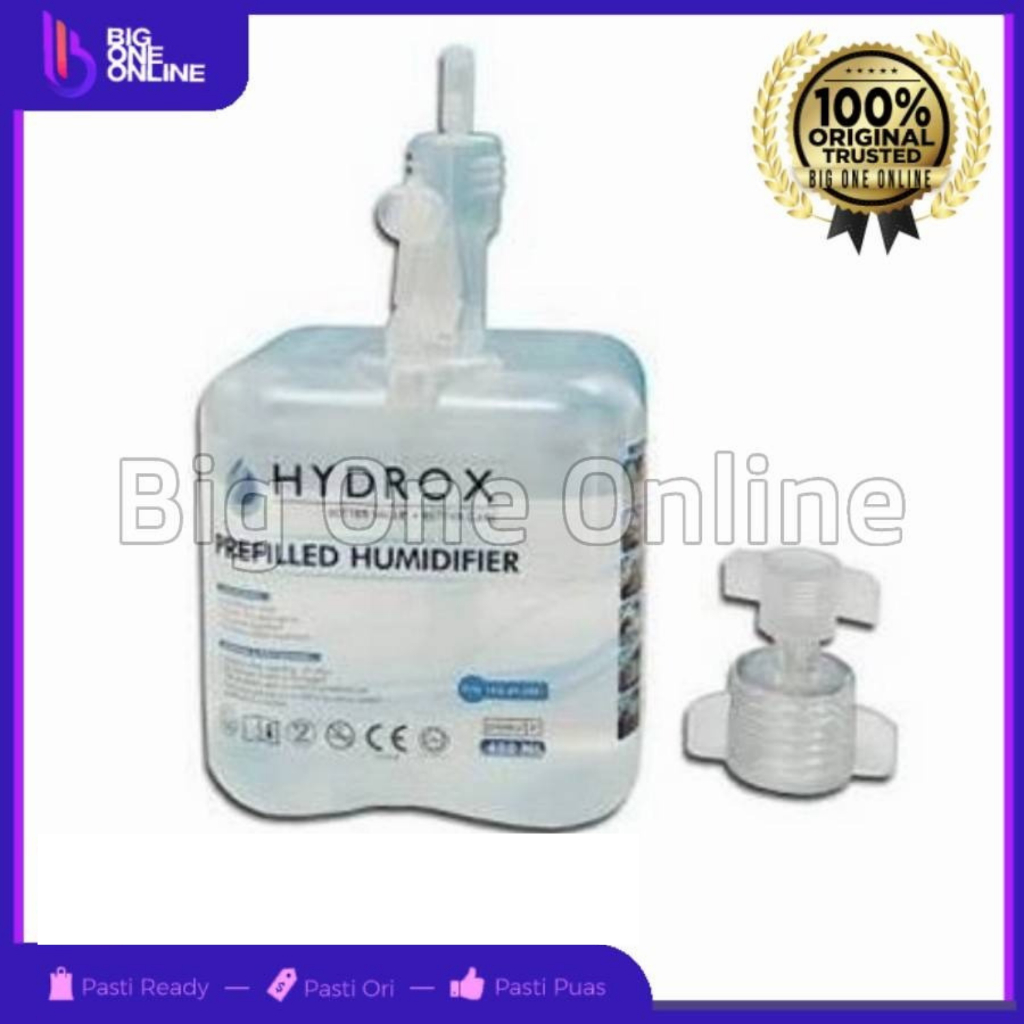 Jual GEA Prefilled Humidifier 450ml, Cairan Air Oksigen Steril, Hydrox ...