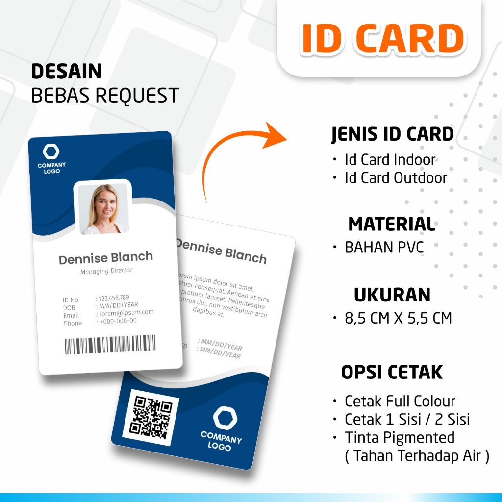 Jual CETAK ID CARD CUSTOM / ID CARD PVC CUSTOM OUTDOOR / CETAK ID CARD 2 SISI | Shopee Indonesia
