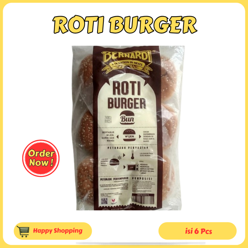 Jual roti burger bernardi wijen isi 6 | Shopee Indonesia