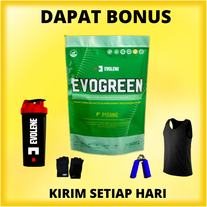 Jual EVOGREEN 50 SACHET BPOM HALAL BY EVOLENE EVO GREEN VEGAN PROTEIN ...