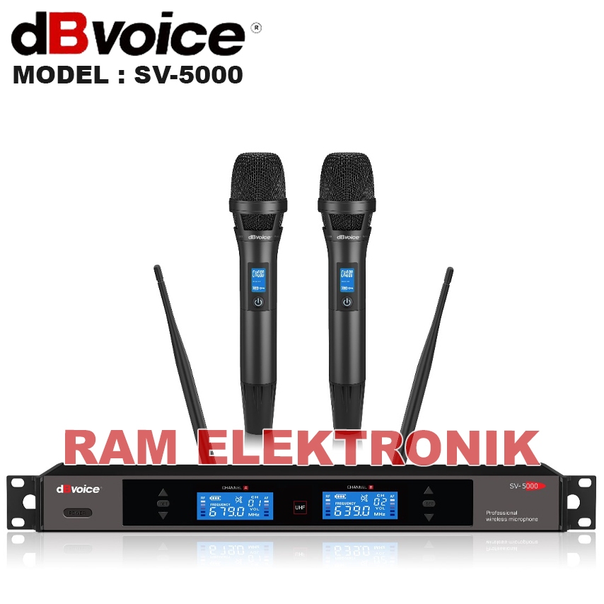 Jual Mic Wireless DB VOICE SV5000 / SV 5000 Dual Handle Original ...