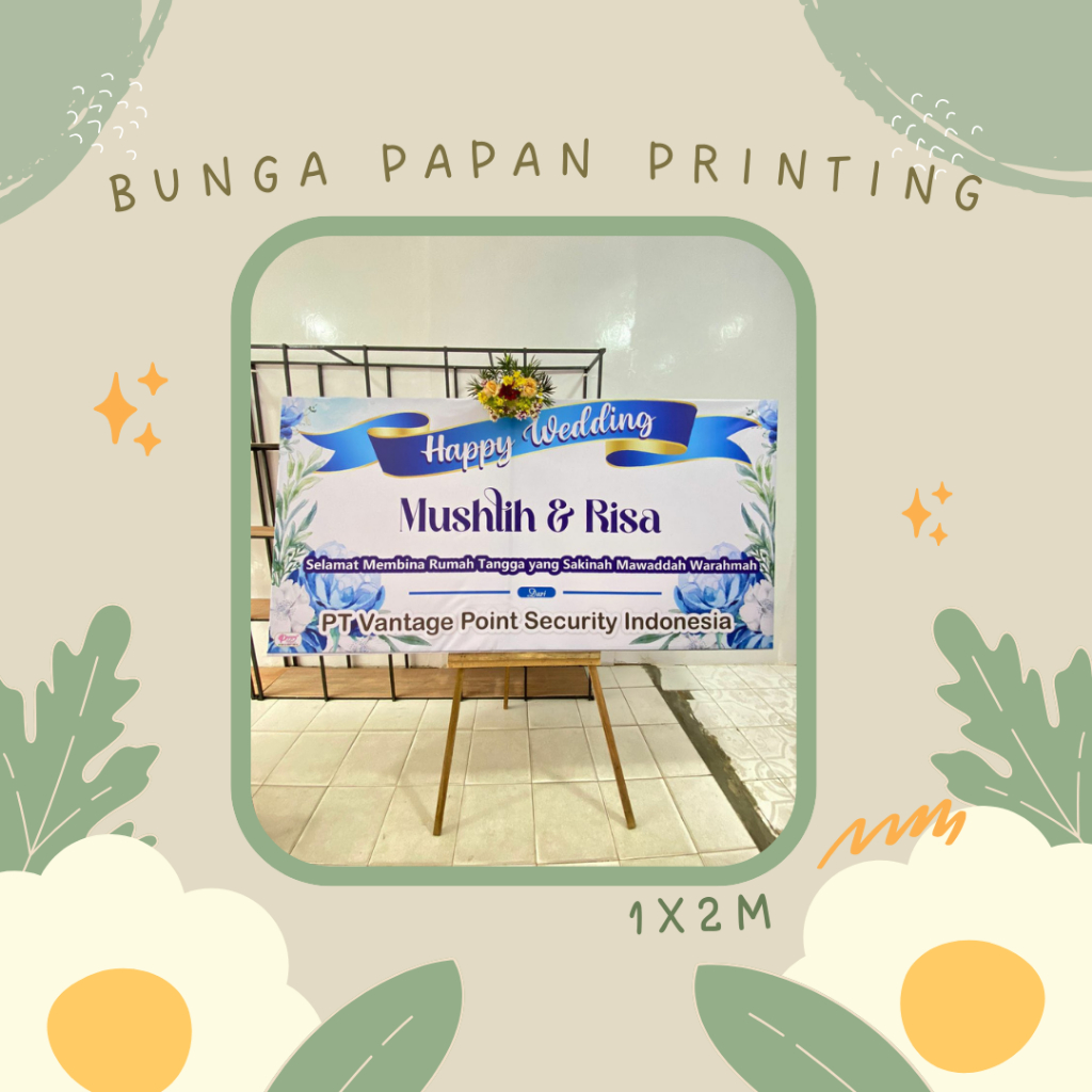 Jual KARANGAN BUNGA PAPAN PRINTING 1 x 2 | Poppy Florist Banjarmasin ...