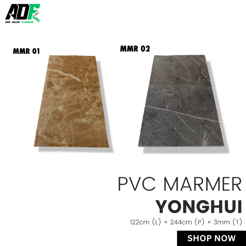 Jual TERBARU PVC MARMER YONGHUI Dekorasi Dinding / Panel WPC / PVC ...
