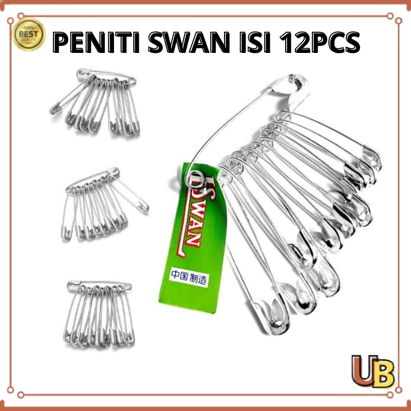 Jual Peniti SWAN isi 12 pcs / Peniti Hijab / Peniti Jilbab / Peniti Set ...