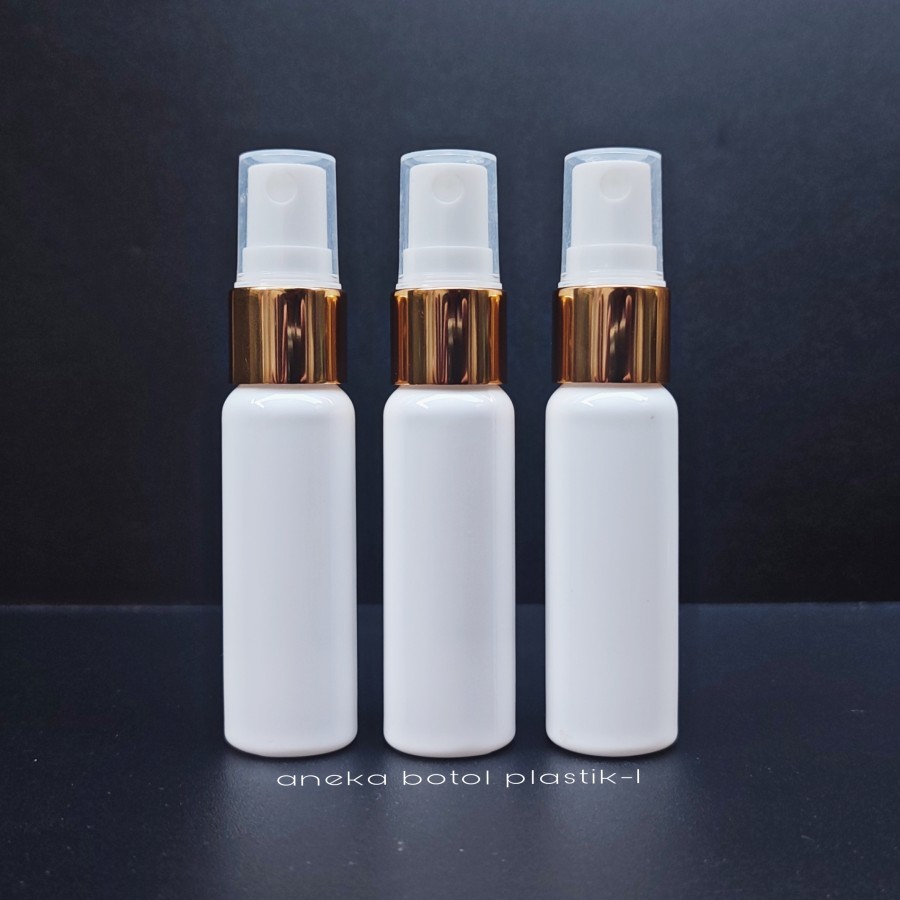 Jual Botol Spray 30ml Putih / Botol Pet 30 Ml Br Tutup Sepray Gold ...