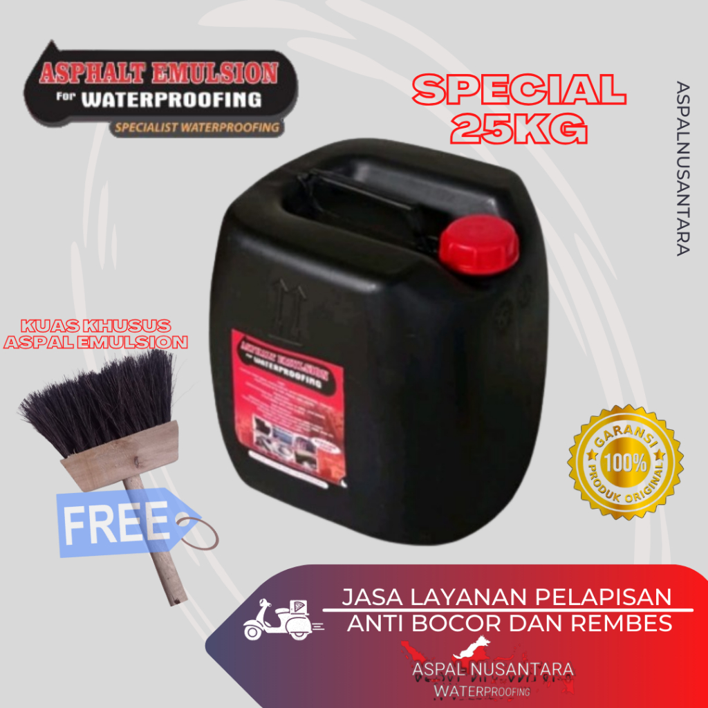 Jual Cat pelapis anti bocor 25 Kg I Aspal Emulsion untuk Waterproofing ...