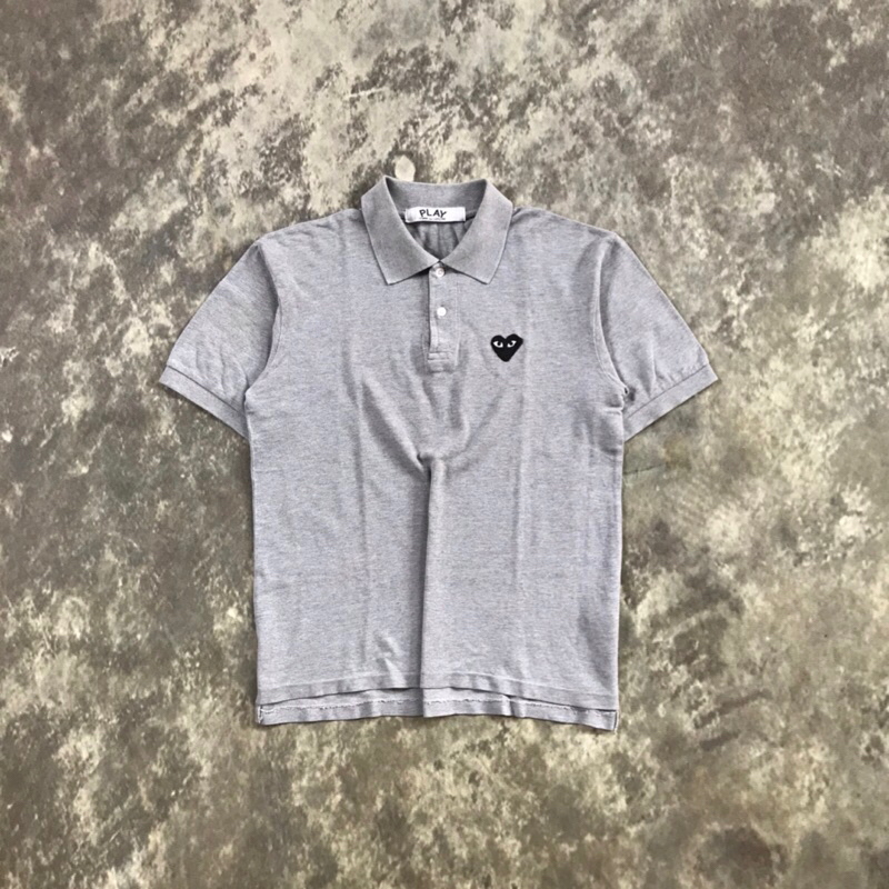 Jual POLO SHIRT PLAY CDG BASIC (GREY) ORIGINAL SECOND | Shopee Indonesia