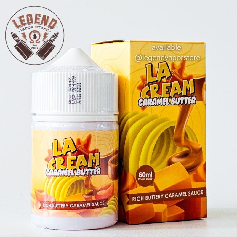 Jual FREEBASE - LIQUID LA CREAM Caramel Butter 60ML 3MG 6MG AUTHENTIC ...