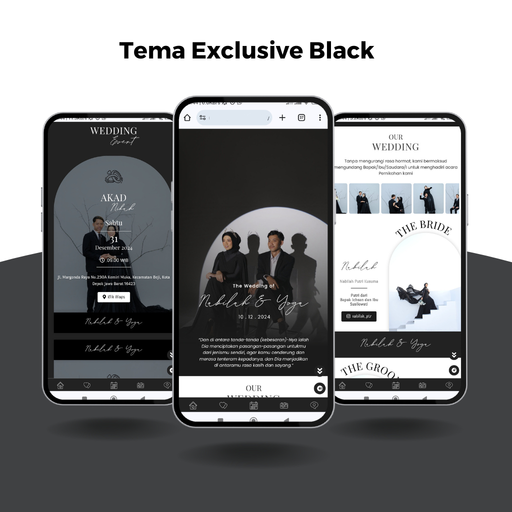 Jual Undangan Digital Pernikahan Tema Exclusive Biru Denim Undangan ...