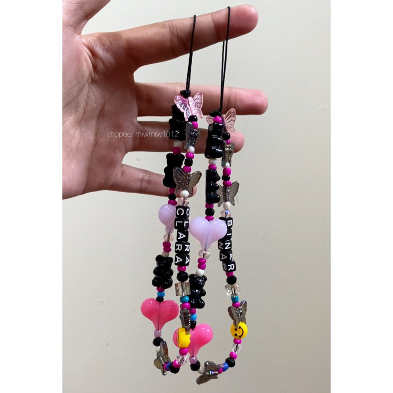 Jual PHONE STRAP CUSTOM NAMA - KEYCHAIN CUSTOM NAMA - GANTUNGAN HP ...