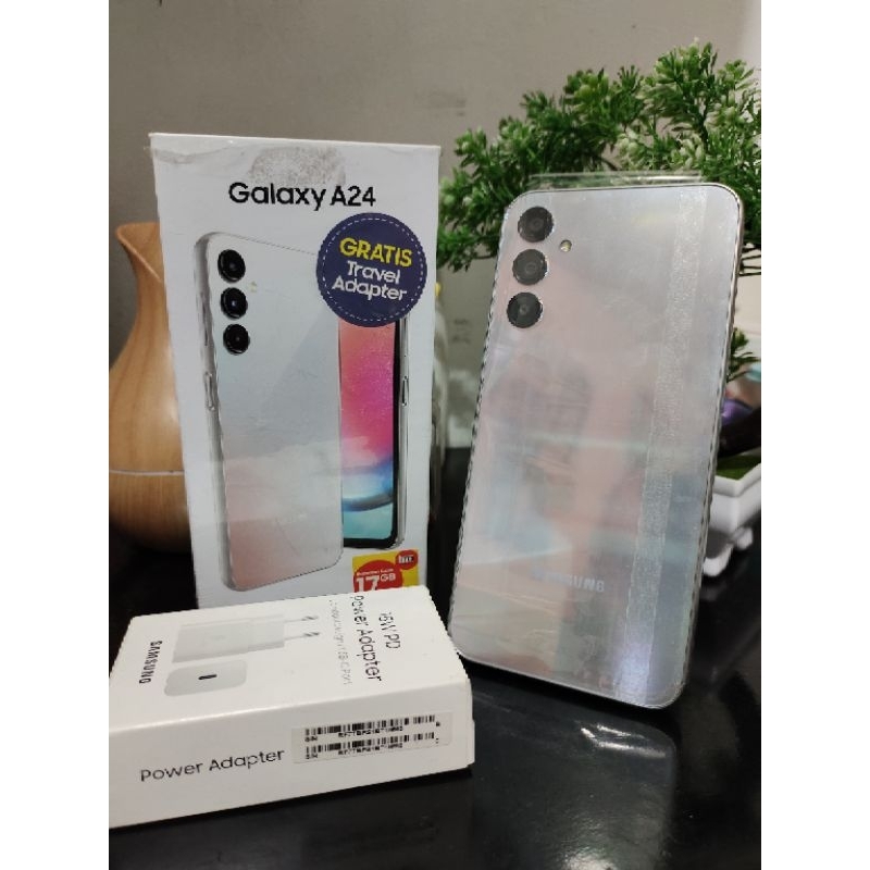Jual Samsung galaxy A24 silver 8/128 second | Shopee Indonesia