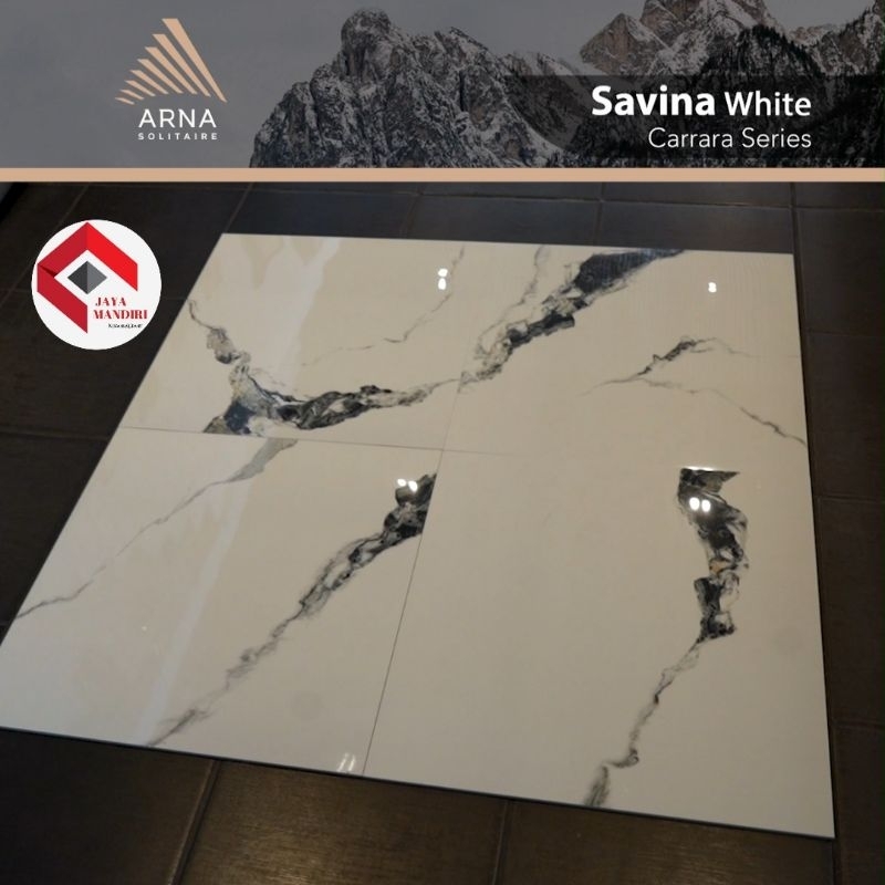 Jual Granite Tile 60x60 Kw1 Exp Arna Savina White Carrara Series ...