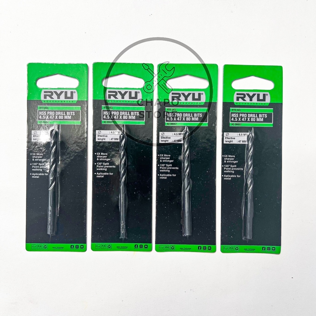 Jual (1pcs) RYU mata bor besi 7mm - 13mm HSS pro drill bits | Shopee ...