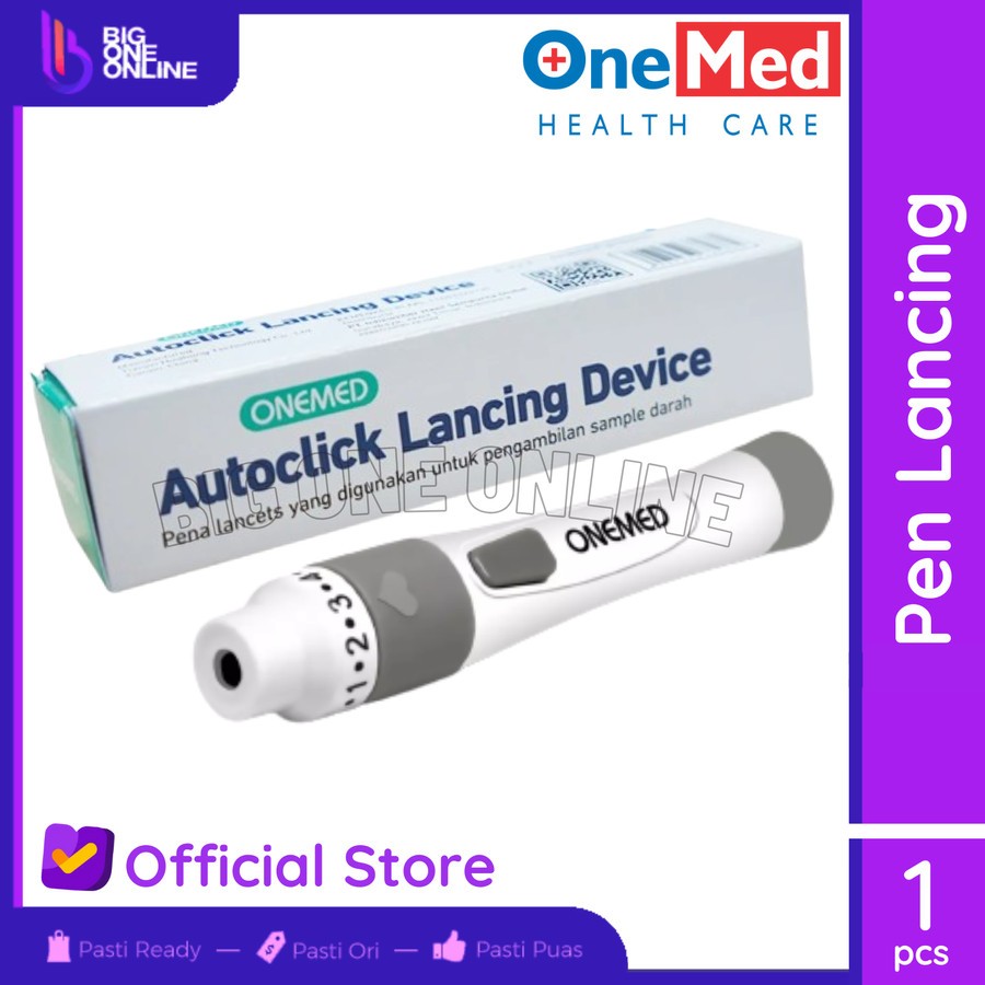 Jual Pen Lancet Onemed Autoclick Lancing Device, Auto Click Tes Darah ...