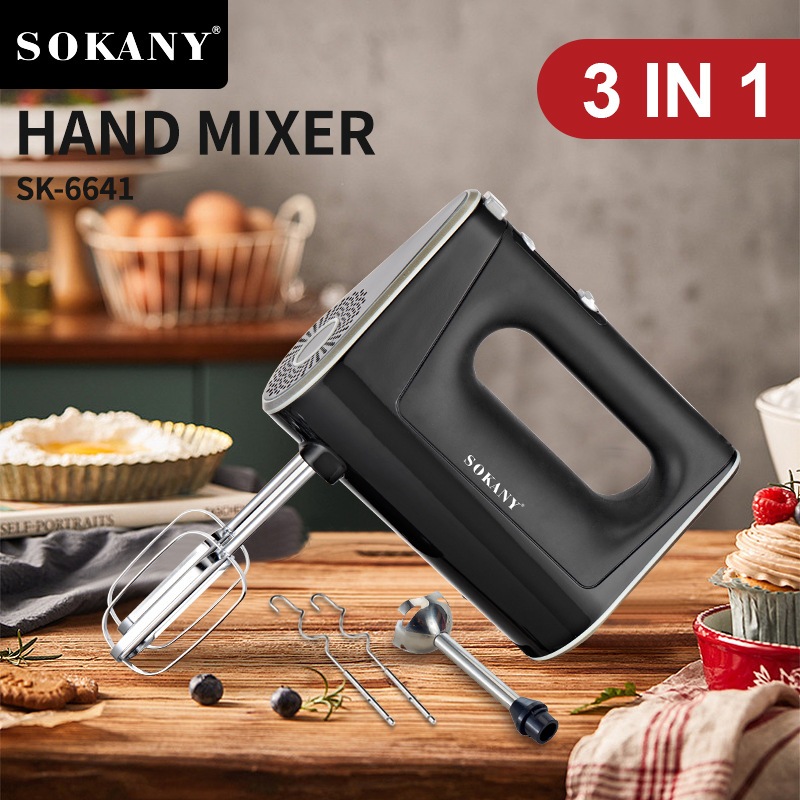 Jual SOKANY hand mixer Hand Mixer Mini 3IN1 Pengaduk Elektrik Pengaduk Telur Pengaduk Kue Manual ...