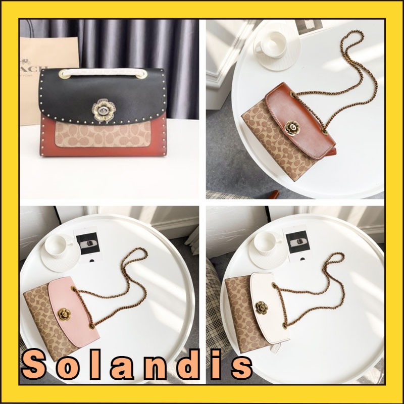 Jual Coach Retro colorblock snake print with leather flap satchel 30585 ...