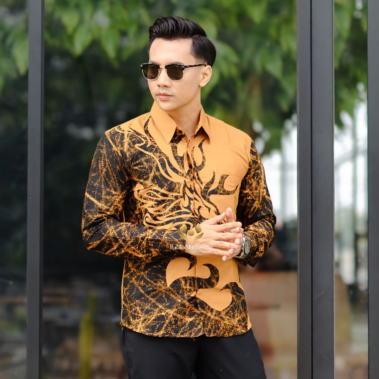 Jual WISANGGENI kemeja batik pria lengan panjang slim fit baju batik ...