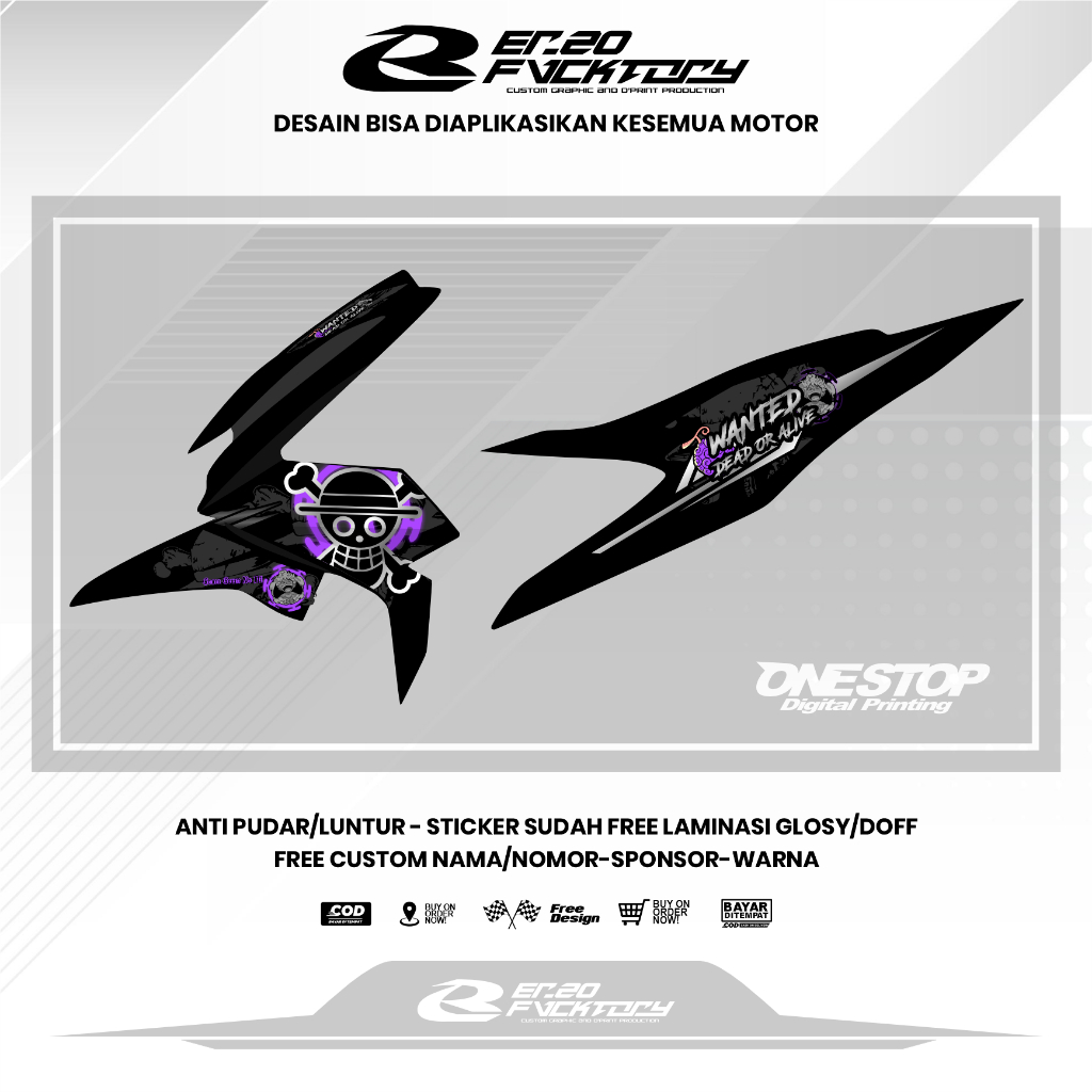 Jual STICKER STRIPING SIMPLE BEAT CBS DELUXE STREET LUFFFI SUDAH ...