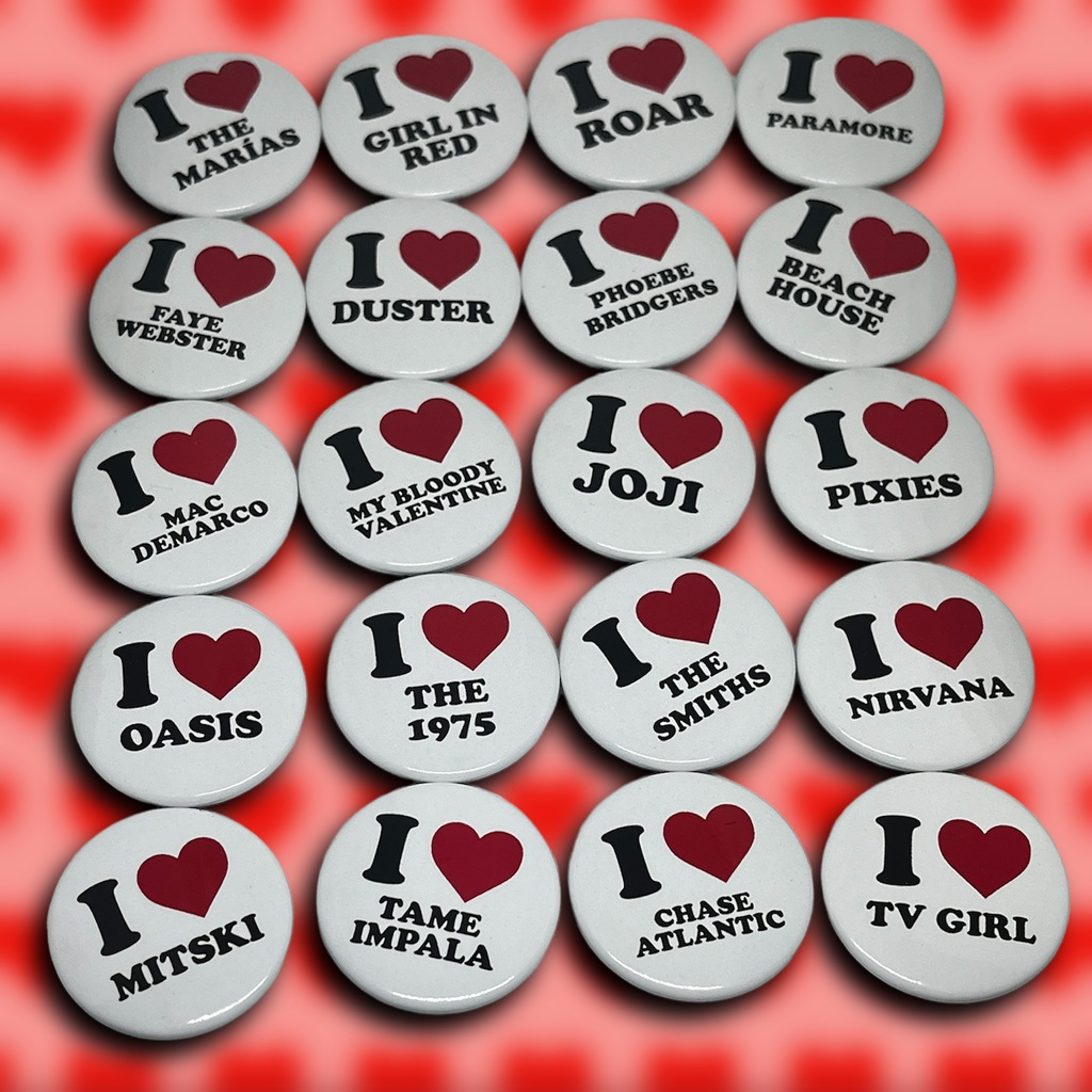 Jual 'I Love' Indie Band Pin Button #2 | Shopee Indonesia