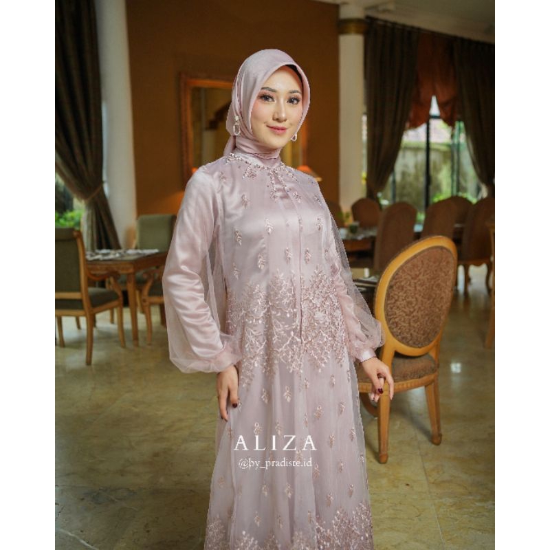 Jual ALIZA DRESS Bridesmaid Pesta Gaun Gamis Muslimah Lamaran Wedding ...