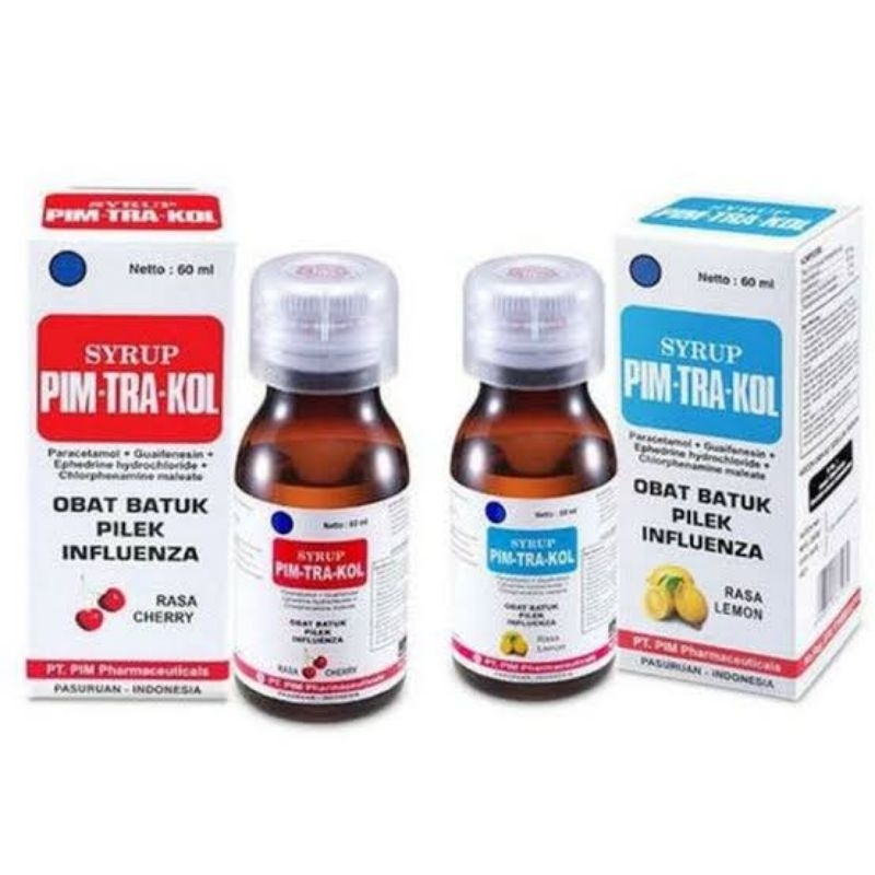Jual PIM-TRA-KOL Syrup 60ml Rasa Cherry & Lemon / Pimtrakol sirup 60 ml ...