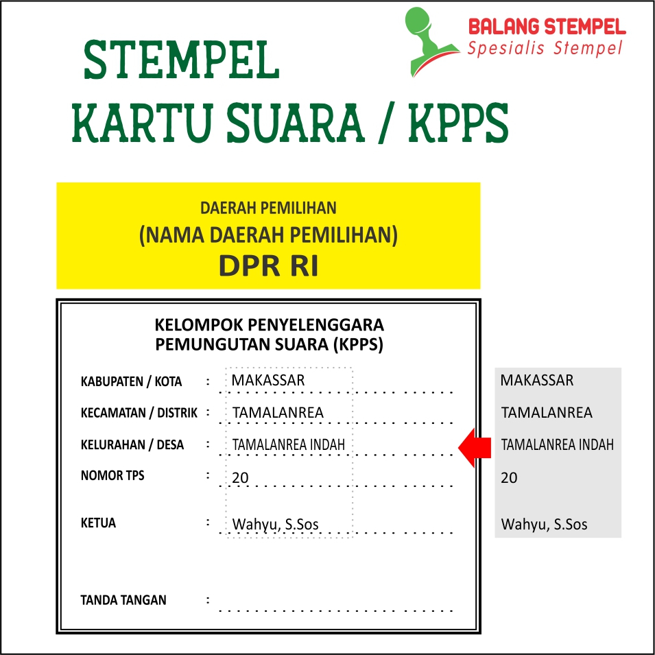 Jual Stempel KPPS Cap Kartu Suara Stampel TPS PPS Pemungutan Suara Stamp Tanda Tangan | Shopee ...