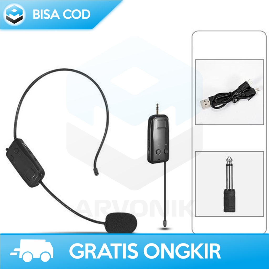 Jual MICROPHONE WIRELESS HEADSET IMAM MASJID OR SPEAKER BUS SUARA ...