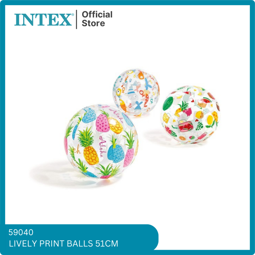 Jual INTEX Bola angin Lively Print Balls 51cm 59040 | Shopee Indonesia
