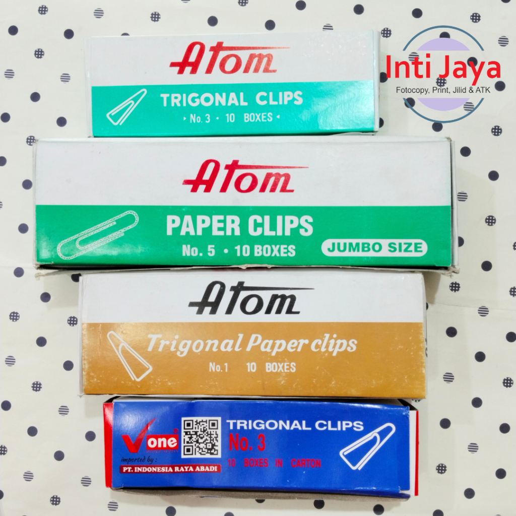 Jual Paper Clip Kertas Atom/ V One/ Sieco | Shopee Indonesia