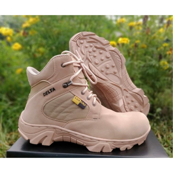 Jual SEPATU SAFETY BOOTS DELTA UJUNG BESI TACTICAL HIKING ADVENTURE ...